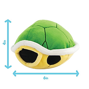 Club Mocchi Mocchi Mario Kart Plushies - Green Shell Plushie - Squishy Mario Toys - Collectible Mario Figures and Cute Stuffed Animals - Holiday Gifts and Stocking Stuffers for Kids - 6 Inch