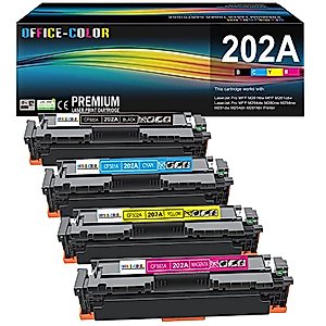 4 Pack Replacement for HP 202A 202X Toner Cartridges for HP Color Laserjet Pro M254dw MFP M281cdw, M281fdw M281fdn M281 M254 Series (Black, Cyan, Magenta, Yellow)