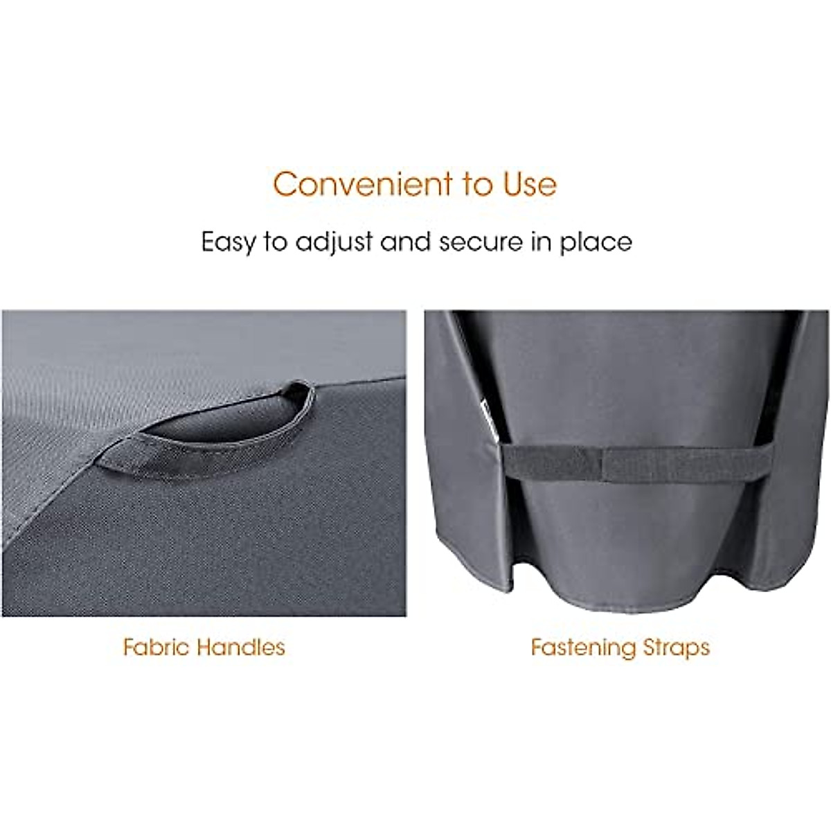 Unicook 60 Inch Grey Grill Cover and 32 Inch Round Fire Pit Cover Bundle