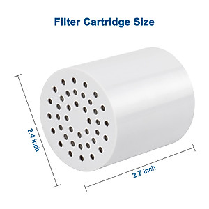 NearMoon 15 - Stage Replacement Cartridge Universal High Output Shower Filter with VC, Reduce Hard Water, Heavy Metal Impurity, Improve Skin & Hair, Fit Any Similar Shower Filter (1 pack)