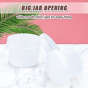 9Pcs 3.4oz/100ml Cosmetic Pot Jars,Empty Wide-Mouth Plastic Jars with Dome Lids for Facial Mask Mixing,Hair Dye,Body Butter/Lotion,Travel Storage Samples Containers-9Pcs of Spatulas Included