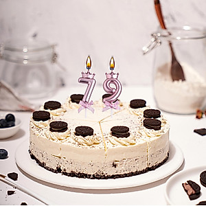 VSHILI 79th 97th Birthday Candles, Rose Gold 97 79 Year Old Number Birthday Candles, Happy Birthday Party Cake Topper Decoration Gifts for Women Men