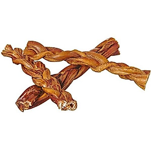 Pawstruck 7" Braided Bully Sticks for Dogs (10 Pack) - Natural Bulk Dog Dental Treats & Healthy Chews, Chemical Free, 7 inch Best Low Odor Pizzle Stix