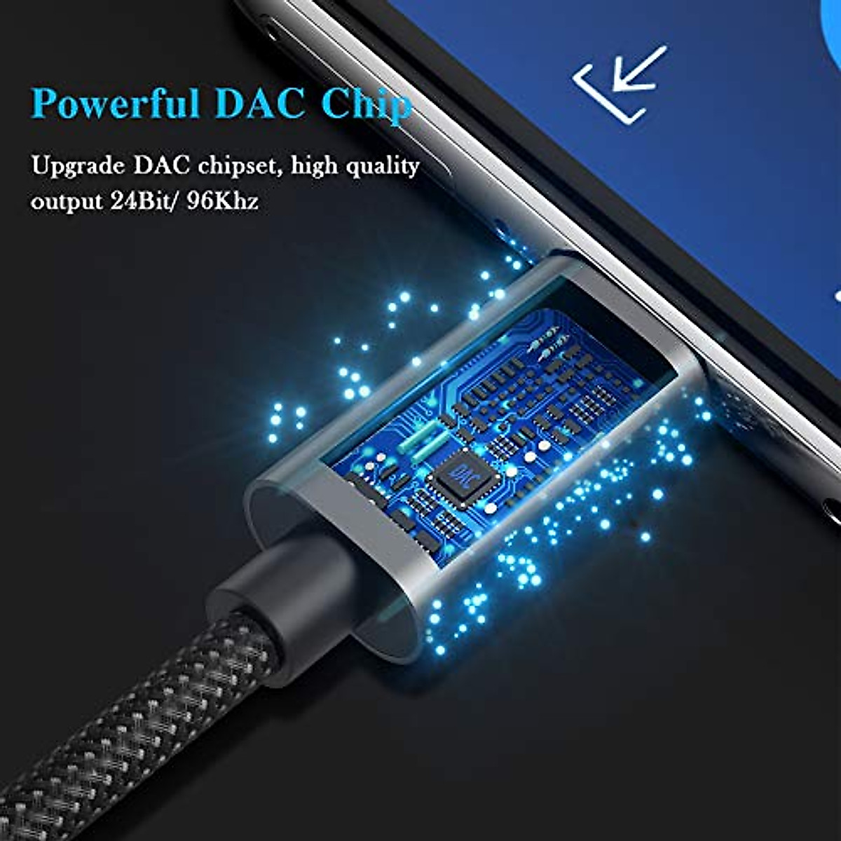 TITACUTE USB C Headphone Adapter for Samsung S21 S20 FE S22 Galaxy Z Flip 3 Fold 2 USB C to 3.5mm Dongle Audio Adapter Stereo Type C Aux Cable for iPad Mini 6th OnePlus 9 Pro 8T 8 Note 20 Pixel 6 Grey