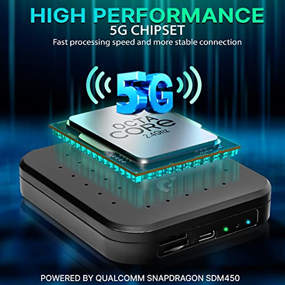 Pyle Wireless Carplay iA Box, 4GB RAM 64GB ROM, 2.4GHz, 5GHz Dual Band WiFi BT Octa Core 64Bits D, 4K Full HD, H.265, USB3.0 Android Box, Screen Mirroring, Install Android Apps - PAS22BK