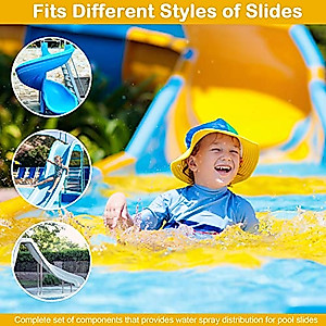 Pool Slide Water Tubing Kit, Inground Pool Slide Hose Kit, Sprayer/Spray Kit for Swimming Pool Slide(Whole Set)