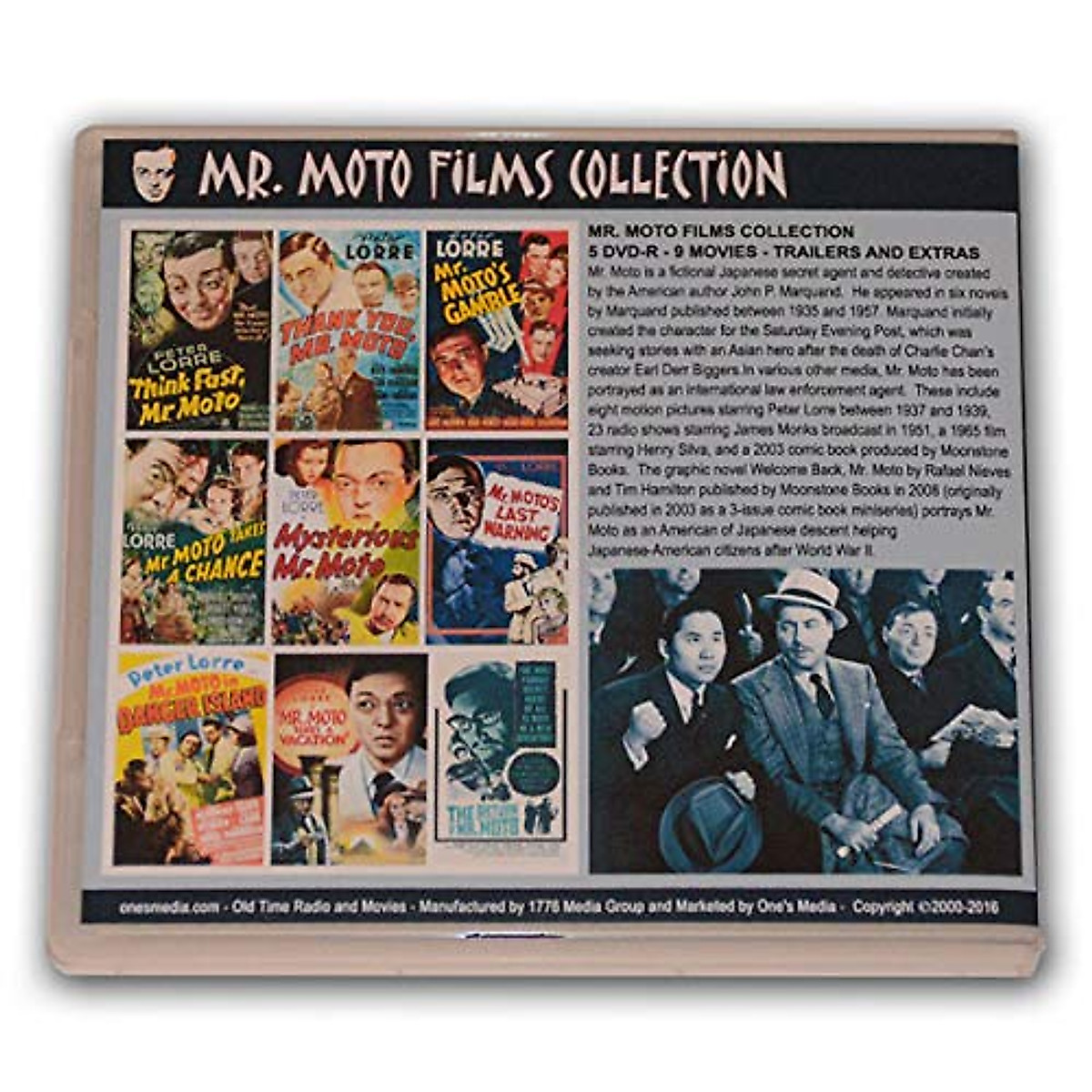 MR. MOTO FILMS COLLECTION- 5 DVD-R - 9 MOVIES - 1937/1965 - Starring Peter Lorre and Henry Silva