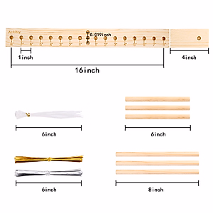 Ackitry X-Large Bow Maker for Bow Ribbon Wreath, 16 Inch Wooden Maker Tool for Making Bows, DIY Crafts Halloween Christmas Party Decorations, Hair Bows, Corsages, Holiday Wreaths