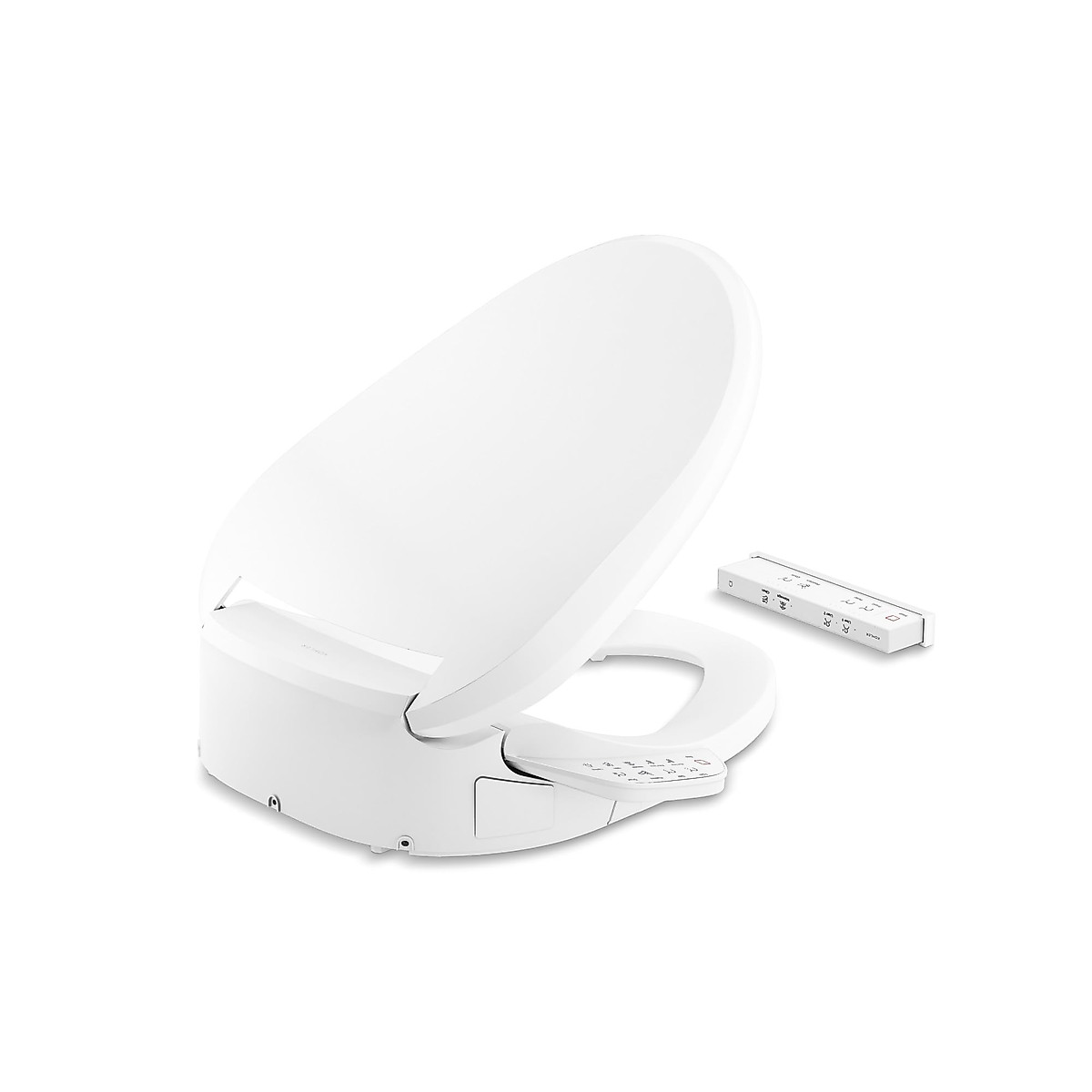 KOHLER 28229-0 K-28229-0 PureWash E725 Elongated Bidet Toilet Seat with Remote Control, White