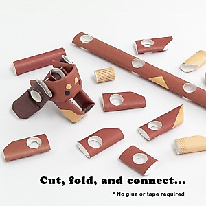 PIPEROID animals Dachshund Dog - Japanese 3D Paper Dog Puzzle DIY Origami Kit for Kids and Adults