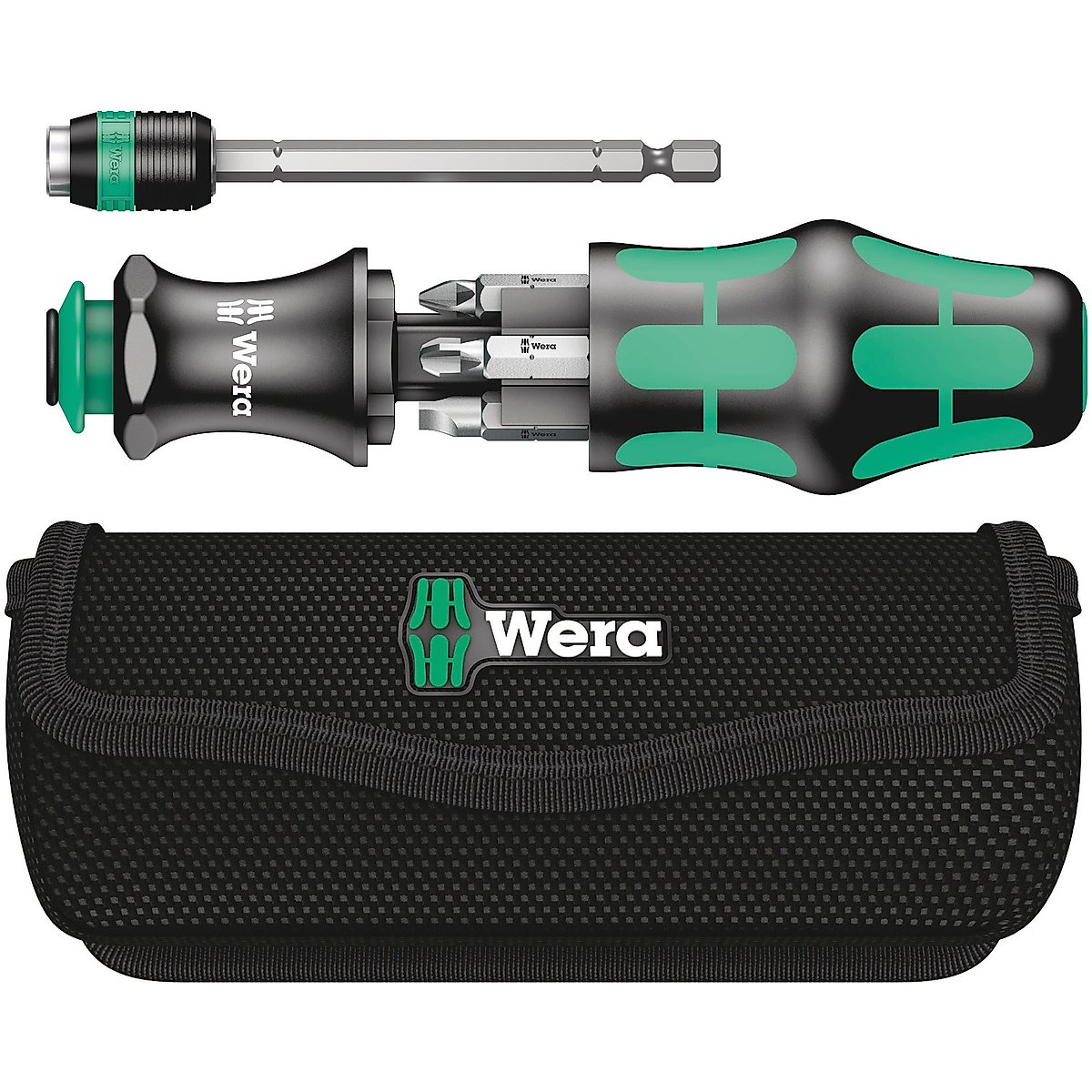 Wera Tool-Check Plus Bit Ratchet Set with Sockets + Kraftform Kompakt 25 Pouch Set