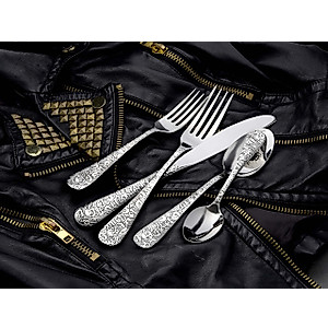 Liberty Tabletop Calavera (Skull) 45 Piece Flatware Set for 8 Silverware Made in USA