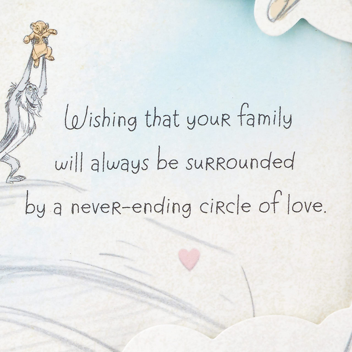 Hallmark Disney Baby Shower Card for New Parents (Lion King, Baby Simba) Welcome New Baby, Congratulations, Gender Reveal