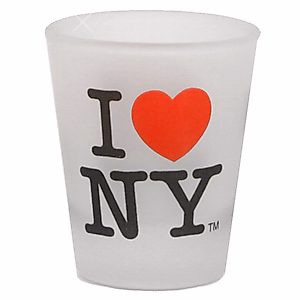 City-Souvenirs I Love NY Shot Glass, Frosted