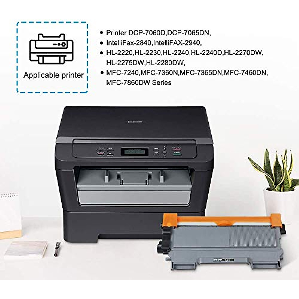 Ink E-Sale Compatible High Yield Brother TN420 TN450 Toner Cartridge Black for Brother HL-2240 HL-2240D HL-2270DW HL-2280DW MFC-7360N MFC-7860DW HL-2220 MFC-7240 IntelliFax 2840 2940 Printer (4-Pack)