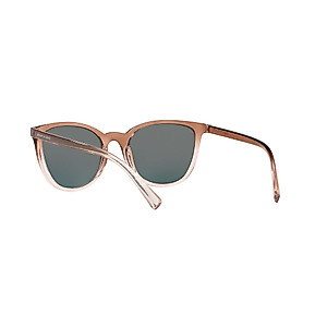 A|X ARMANI EXCHANGE Women's AX4077SF Low Bridge Fit Oval Sunglasses, Transparent Tundra/Rose/Rose Gold Mirrored/Grey, 56 mm