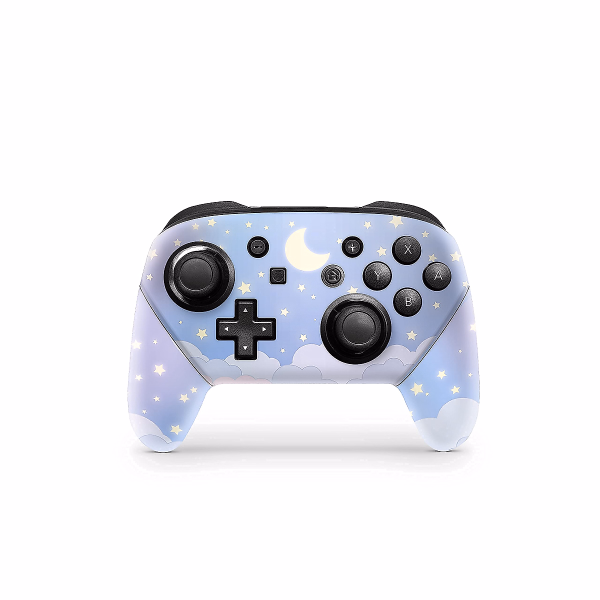 Tacky design Bundle Clouds Skin for Nintendo Switch & Clouds Skin for Pro Controller Set, Pastel Starry Blue Sky Vinyl 3m Stickers Moon Full wrap Cover