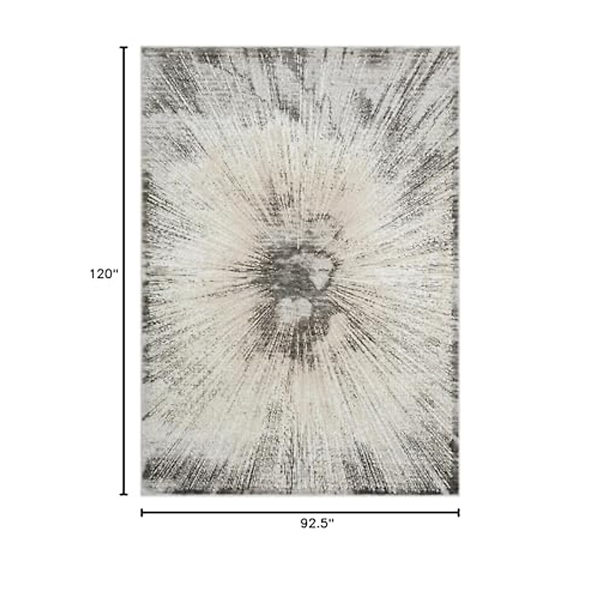 LUXE WEAVERS Abstract Spark Patterned Area Rug for Living Rooms,Gray,8'X10'