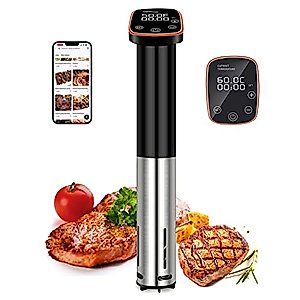 Sous Vide Cooker, WIFI Sous Vide Machine Precisional Cooker, IPX7 Waterproof, 1100 Watts Quiet Fast-Heating Sous Vide Cooking Machine Immersion Circulator with Recipes on APP and Sous Vide Cooking Precisional Machine