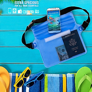Tonando Waterproof Bags with Waist Shoulder Strap Best Dry Pouch Case to Keep Phone and Valuables Dry and Safe Perfect for Boating Swimming Snorkeling Kayaking Beach Water Parks