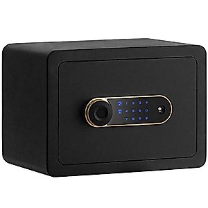 Safstar Security Safe Box, Electronic Solid Steel Safe with Keypad and Inner LED Light for Home, Office, RV Travel, Digital Safe Deposit Box for Cash Documents Jewelry Valuables, 0.5 Cubic Feet