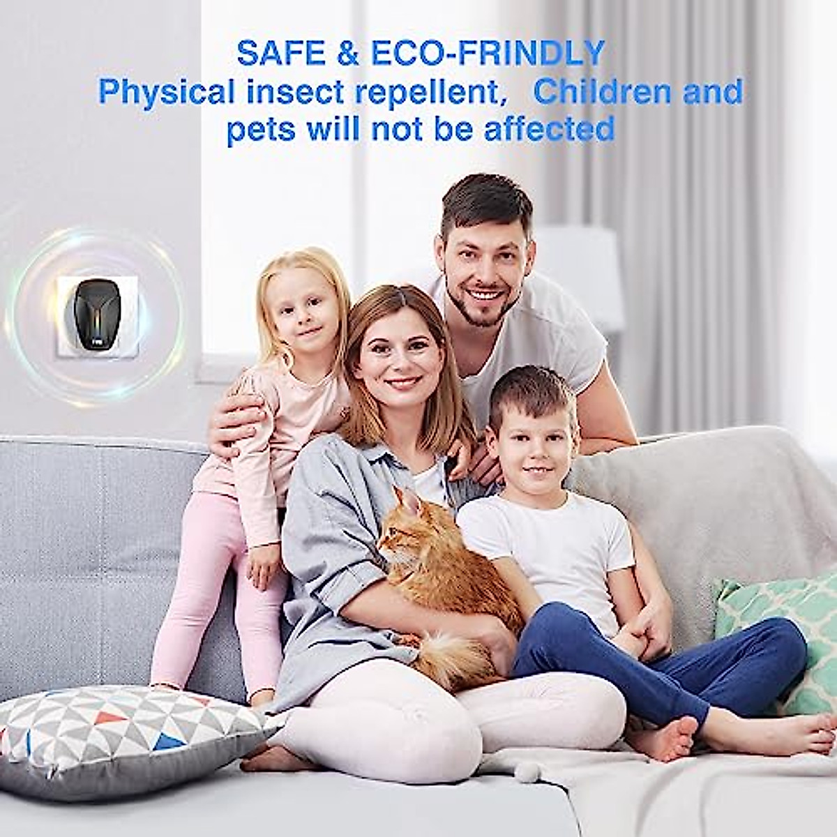 2024 Upgraded Version Ultrasonic repeller & insect Repeller, Ultrasonic Repellent for Roach, Rodent, Mouse, Bugs, Mosquito, Mice, Spider, Ant,3 Mode Switching,6 Packs