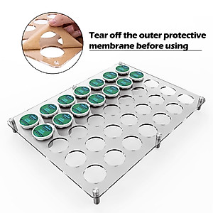 moonoom Coffee Pod Drawer Organizer,K cup Drawer Organizer, Acrylic Coffee Pod Holder,Coffee Pods Tray Drawer Insert for Office,Home or Kitchen (35 Holes)