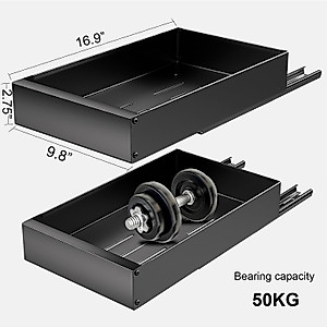 DING XI Pull Out Cabinet Organizer Fixed with Nano Adhesive,Sliding Out Kitchen Cabinet Storage Drawers,Multi Scenario Pull-Out Storage Drawer that Can Withstand Heavy Loads (White)