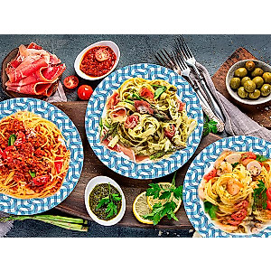 Ginkgo Paper Plates 10 inch Bulk 300 Count Thickened Disposable Christmas Plates Large Heavy Duty Dinner Paper Plates for Holiday, Party, Picnic and Everyday Use