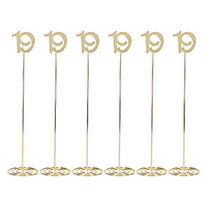 Ylwxzenith 6pcs Iron Sturdy Table Card Holders with Non - Slip Base for Weddings, Parties, and Banquets (19)