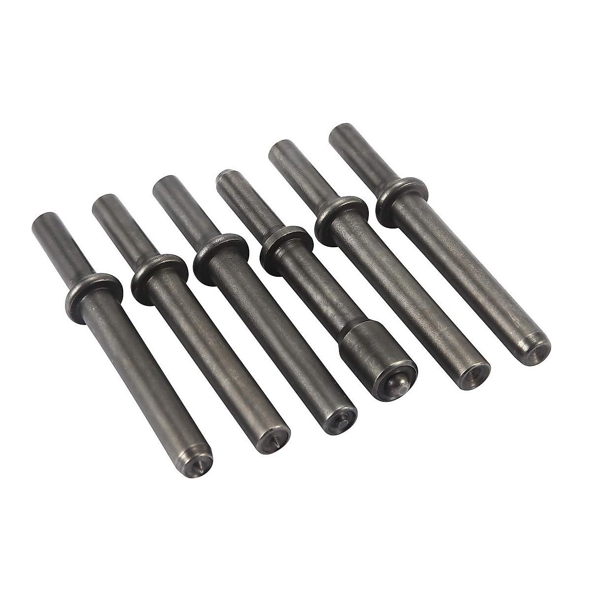Titoe 7 Pcs Heavey Duty Smoothing Pneumatic Air Rivet Hammer Chisel Bits Tools Kit with Spring
