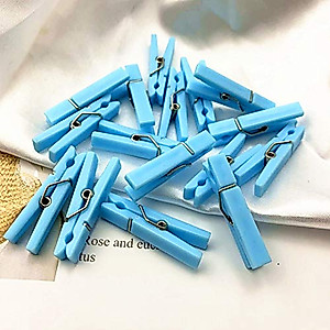 JuXinDa Clothes Pins Baby Shower Clothespin Favors Pink Girl Blue Boy Party Game（48PCS (Blue)