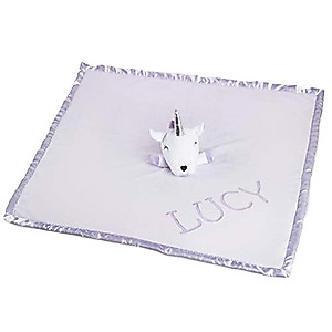 Custom Catch New Baby Gift for Girl - Personalized Blanket with Name - Newborn or Infant, Purple