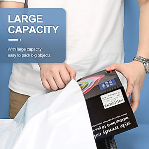 Metronic Poly Mailers 19x24 Inch 50 Pcs | Large Shipping Bags for Clothing, Small Business | Strong Thick Mailing Bags with Self Adhesive | Waterproof and Tear-Proof Large Package Bags in White