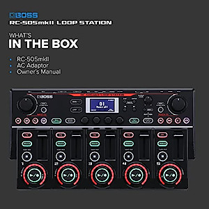 BOSS RC-505MKII Loop Station – The Industry Standard Tabletop Looper, Updated and Enhanced. Class-leading sound quality. Five simultaneous stereo phrase tracks. Input FX and Track FX sections.