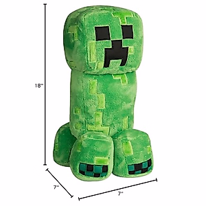 JINX Minecraft Grand Adventure Creeper Plush Stuffed Toy, Green, 16"