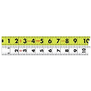 Komelon 52435; 35' x 1.06" Powerblade II Tape Measure, ABS Case, Black/Yellow, Small