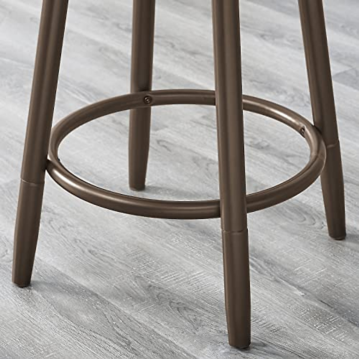 DYH Bar Stools with Back Set of 2, Swivel Kitchen Counter Stools, Industrial Round Barstool Chocolate Brown Bar Chairs, 24 or 29 Inch