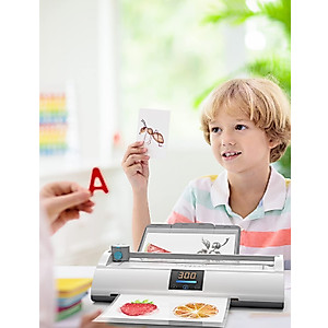 Laminator Machine with Laminating Sheets, 9 Inches Portable Personal Laminating Machine for Teachers School Home Office, Fast Warm-up No Jam No Wrinkles, Thermal Laminator with Paper Cutter