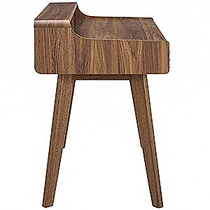 Modway Render Mid-Century Modern Writing Desk in Walnut