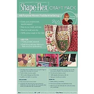 C&T Publishing Shape-Flex Craft Pack All-Purpose Woven Fusible Interfacing-20 X45 1/Pkg