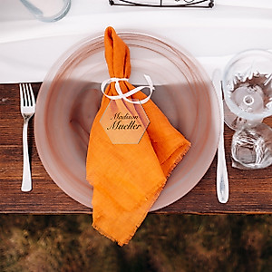 Spec101 Acrylic Place Cards - 2 x 3.5 Inch Hexagon Acrylic Blanks for Acrylic Signs and Table Place Cards, 20Pc