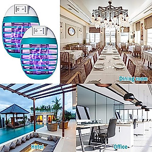 4 Pack Plug in Bug Zapper Indoor for Flying Insect Mosquito, Electronic Mosquito Zapper Gnat Traps with LED Light for Patio, Bedroom, Kitchen, Office