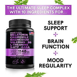 MEDCHOICE Sleep Melatonin (180ct), Turmeric & Ginger (240ct), and Nootropic Brain (120ct) Supplement Bundle - Wellness Trio for Brain, Sleep, & Immune Support - Vegan, Non-GMO, Gluten-Free
