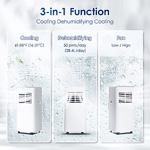 EUHOMY AC-8 Portable air Conditioner, White