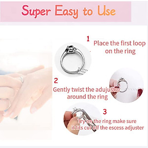 Ring Size Adjuster for Loose Rings, Transparent Silicone Jewelry Sizer, Mandrel for Making Jewelry Guard, Spacer, Sizers, Fitter for Women Loose Rings Fit Almost Any Ring - 8 Pack, 4 Sizes