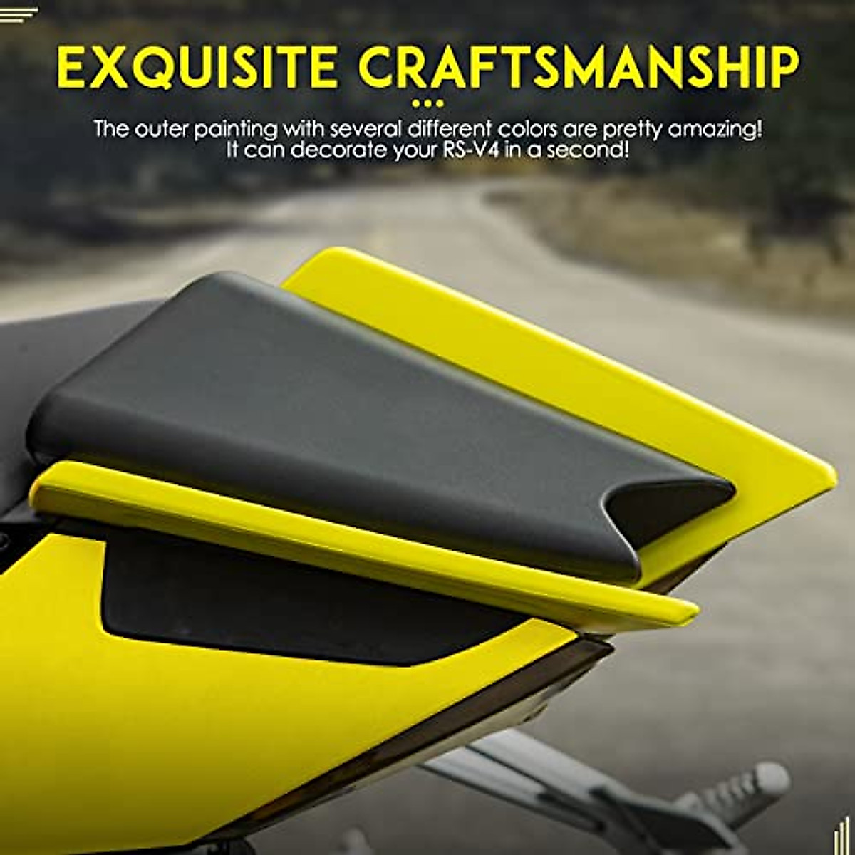 TAZGANTAX Motorcycle Compatible with Ap-rilia RS 660 Tuono 660 RS for Tuono 660 RSV4 2020-2023 Motorcycle Passenger Pillion Rear Seat Cover Fairing Seat Cowl Hump Spoiler (Matte Black)