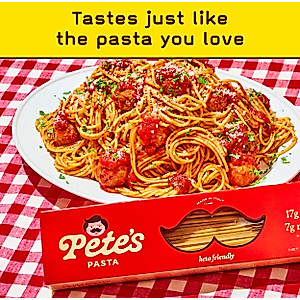 Pete’s Pasta 3 Pack Spaghetti Noodles Pasta 8oz – 7g Low Carb Pasta – 17g High Protein Pasta, Authentic Italian Keto Pasta Noodles, Healthy Low Calorie Spaghetti Pasta, Wheat Pasta Imported from Italy