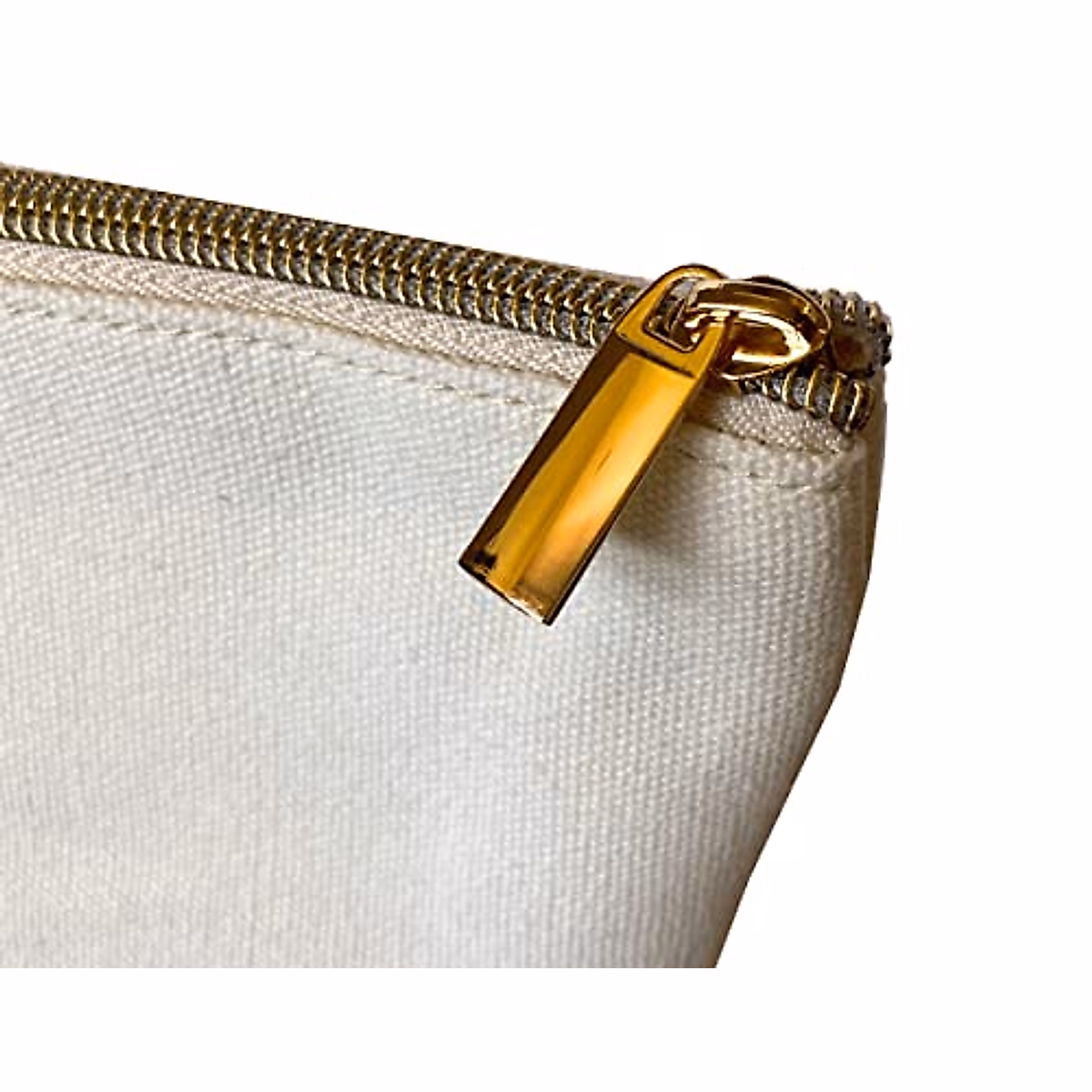 Jules Natural Canvas Cosmetic Bag With Zipper Closure I Believe In Pink Audrey Hepburn Quote