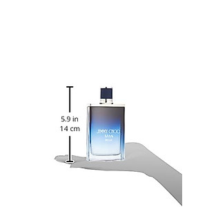 JIMMY CHOO Man Blue Eau de Toilette - Long Lasting Fragrance with notes of Black Pepper, Cypress & Vanilla Bean - Leathery & Woody - 3.3 fl. oz.